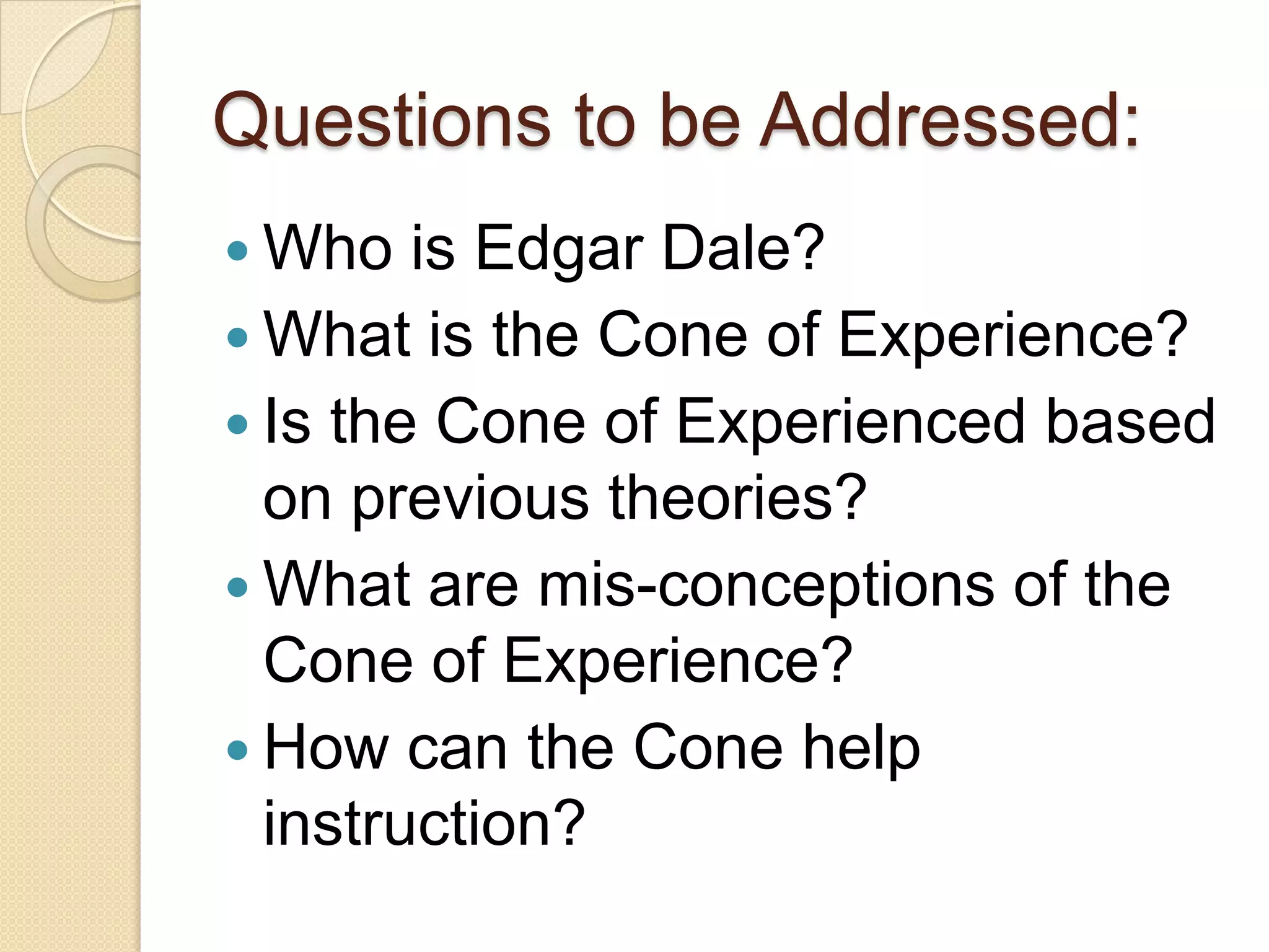 Edgar Dales Cone Of Experience1 | PPT