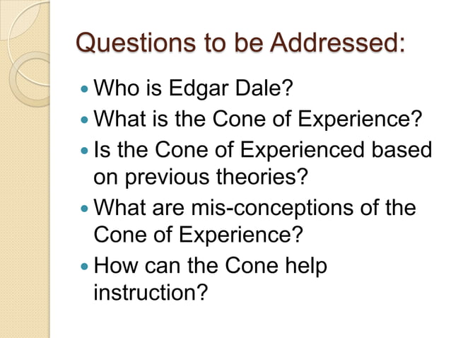 Edgar Dales Cone Of Experience1 | PPT