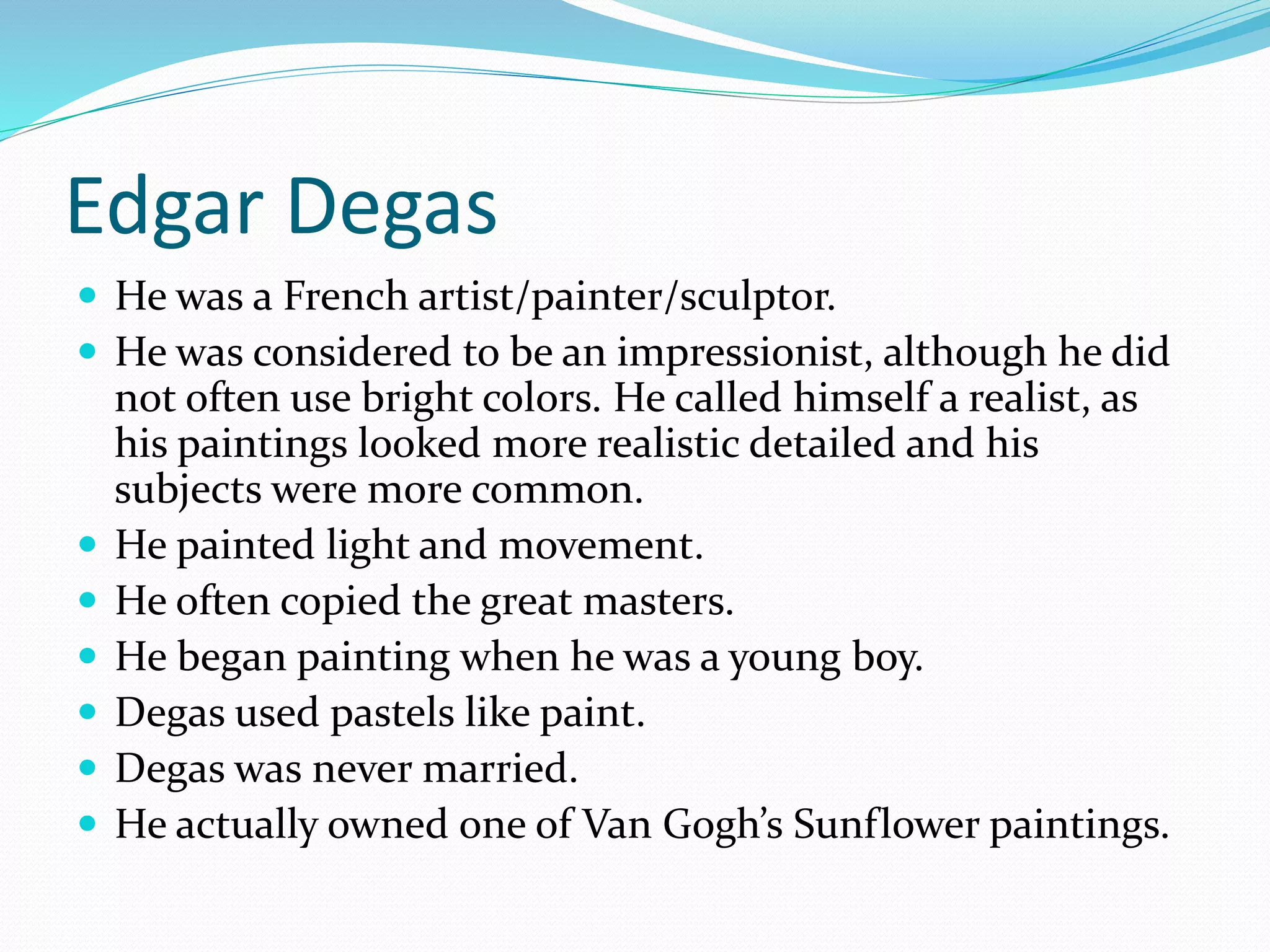 Edgar degas for_kindergarten | PPTX