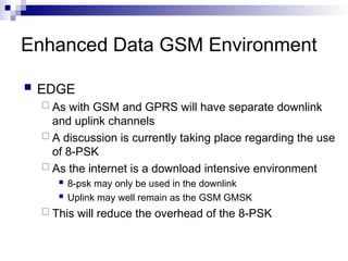 enhancement in mobile communication with evolution of GSM | PPT