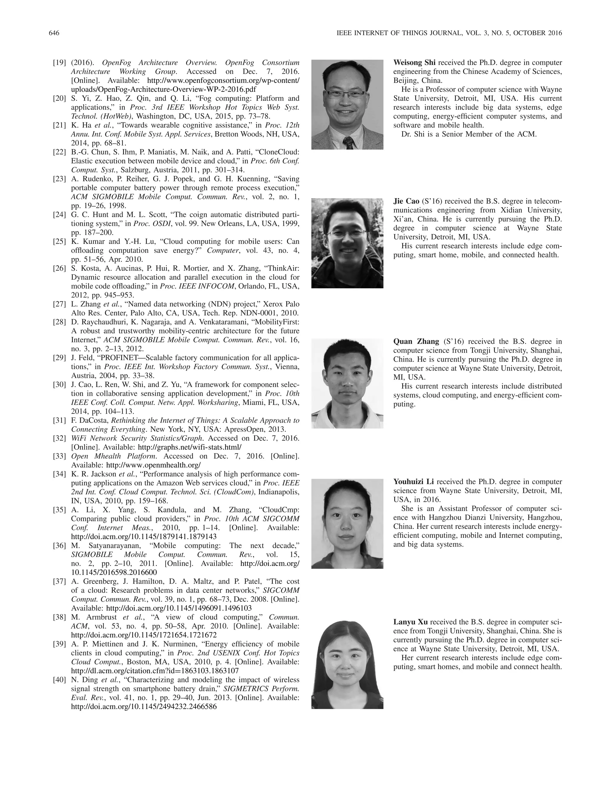 EDGE COMPUTING: VISION AND CHALLENGES | PDF