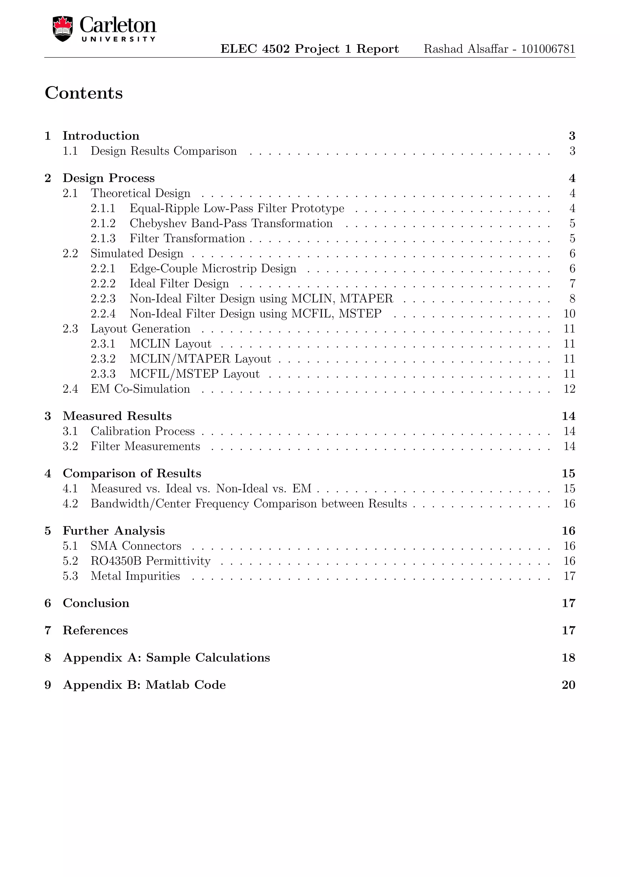 Edge-Coupled Bandpass Microstrip Filter Design | PDF