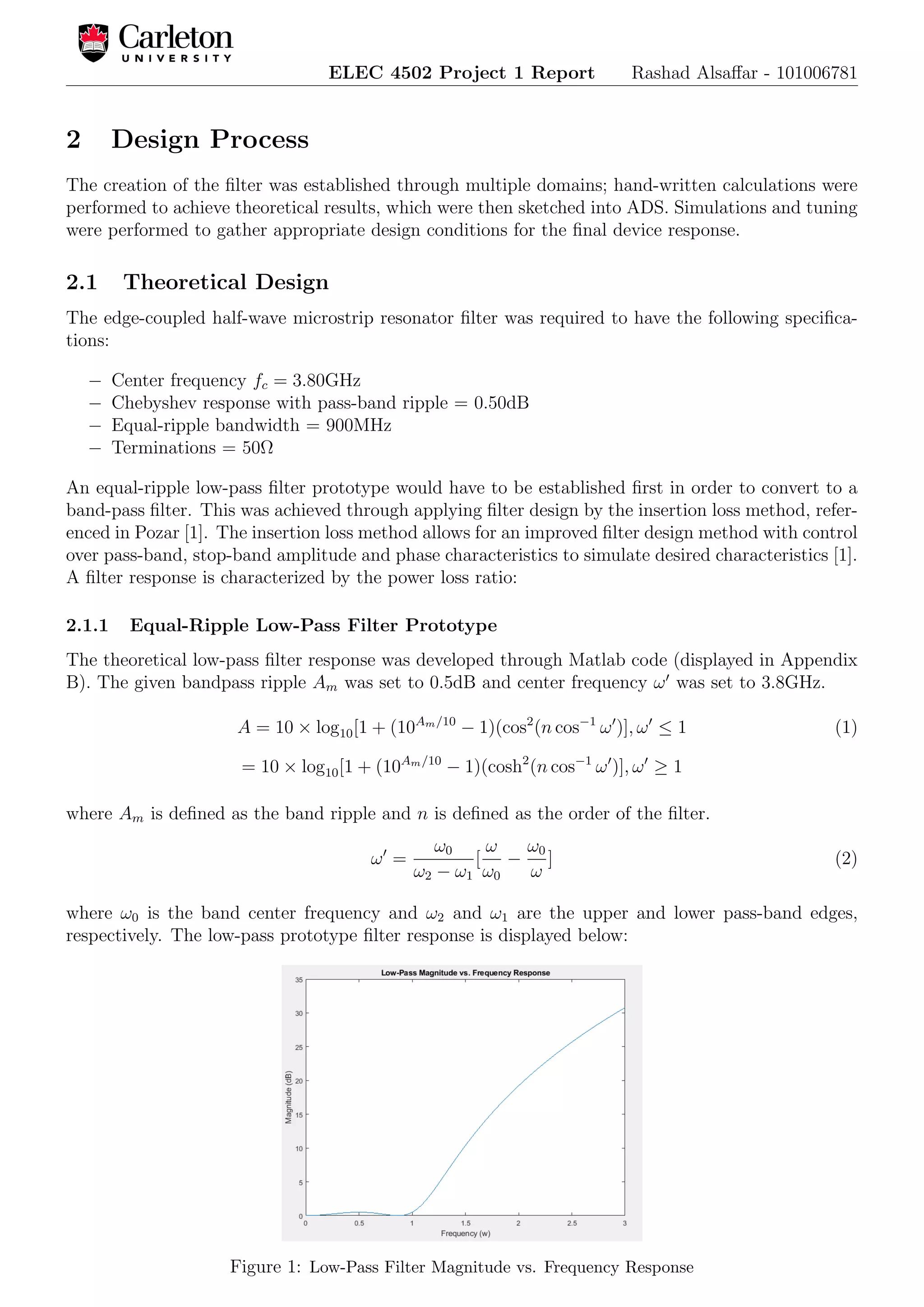 Edge-Coupled Bandpass Microstrip Filter Design | PDF