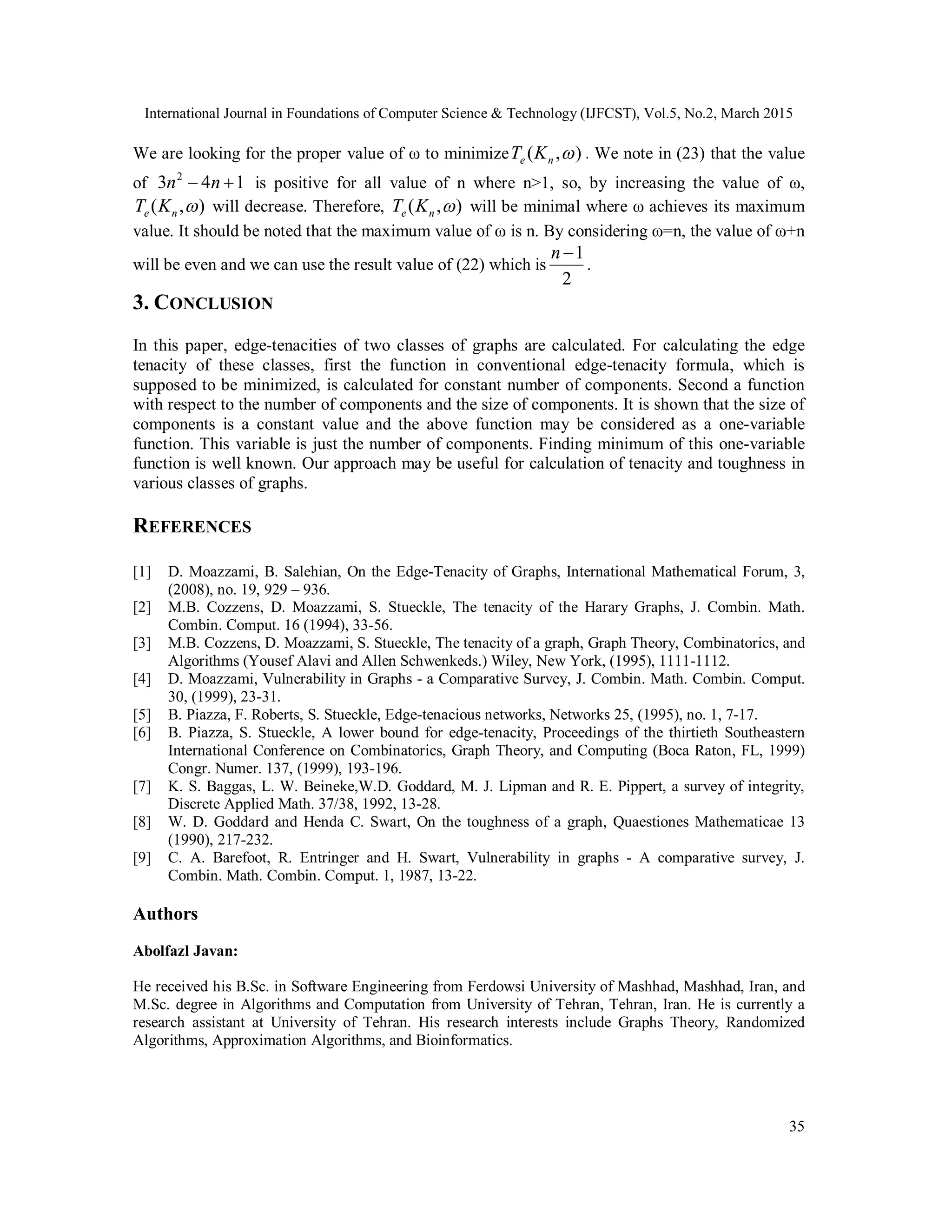 Edge tenacity in cycles and complete | PDF | Physics | Science