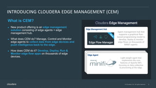 Edge2AI delivered by Cloudera Edge Management(CEM) | PPTX