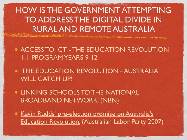 Edge 901 assignment 2. the digital divide | KEY