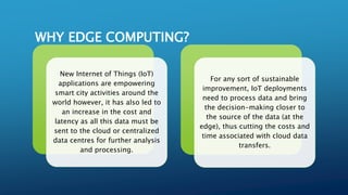 Edge Artificial Intelligence in smart city development | PPTX