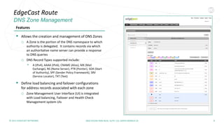 DNS: EdgeCast Route - Technical DNS Service Overview | PPTX | Web Hosting | Internet