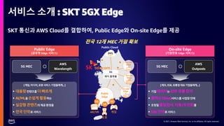 통신사 인프라로서의 Edge cloud: 서비스 인프라의 미래 - 이기동 클라우드 사업부 시니어 매니저, SK Telecom :: AWS Summit Seoul 2021 | PDF
