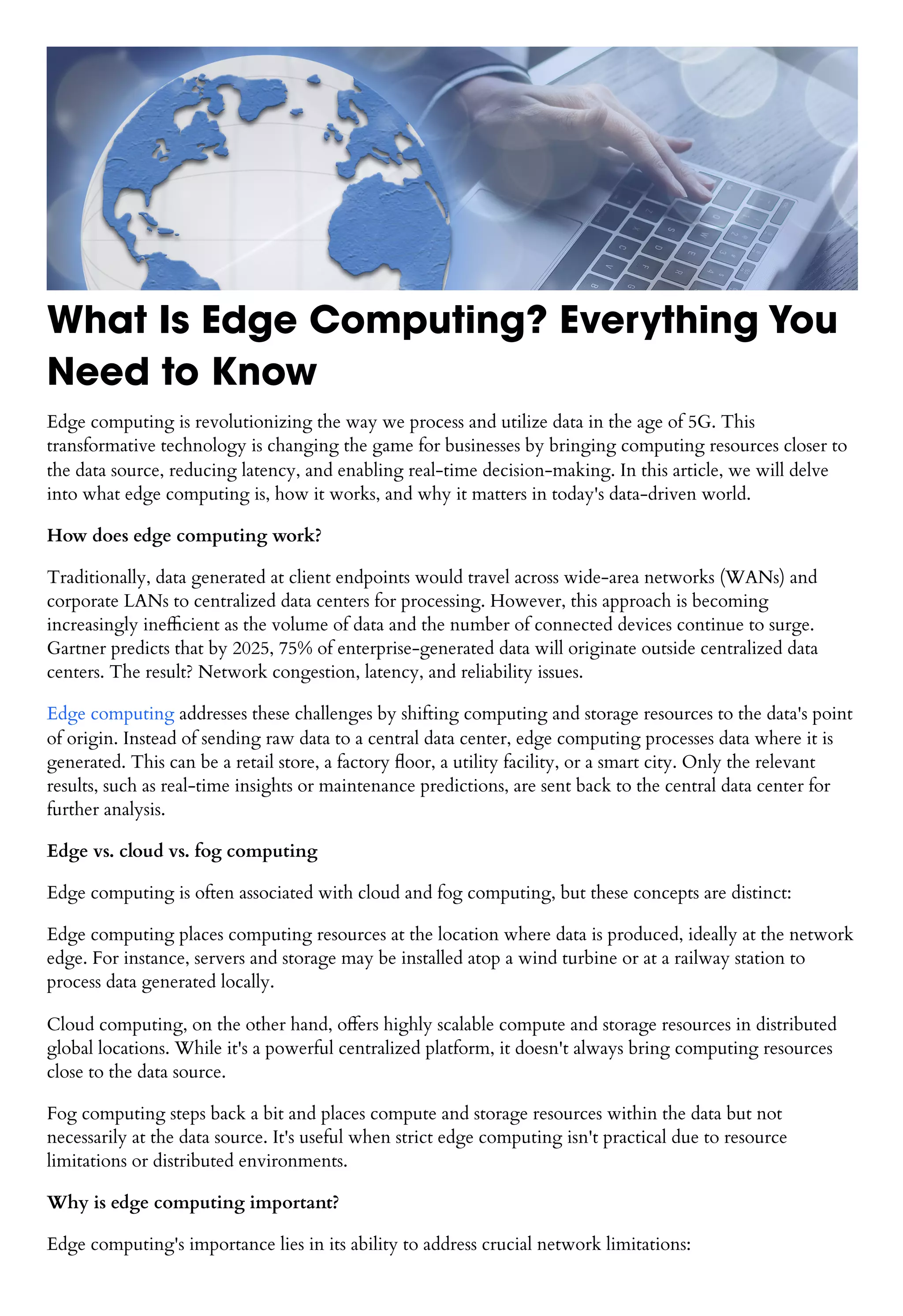 What Is Edge Computing? Everything You Need to Know | PDF | Cloud ...