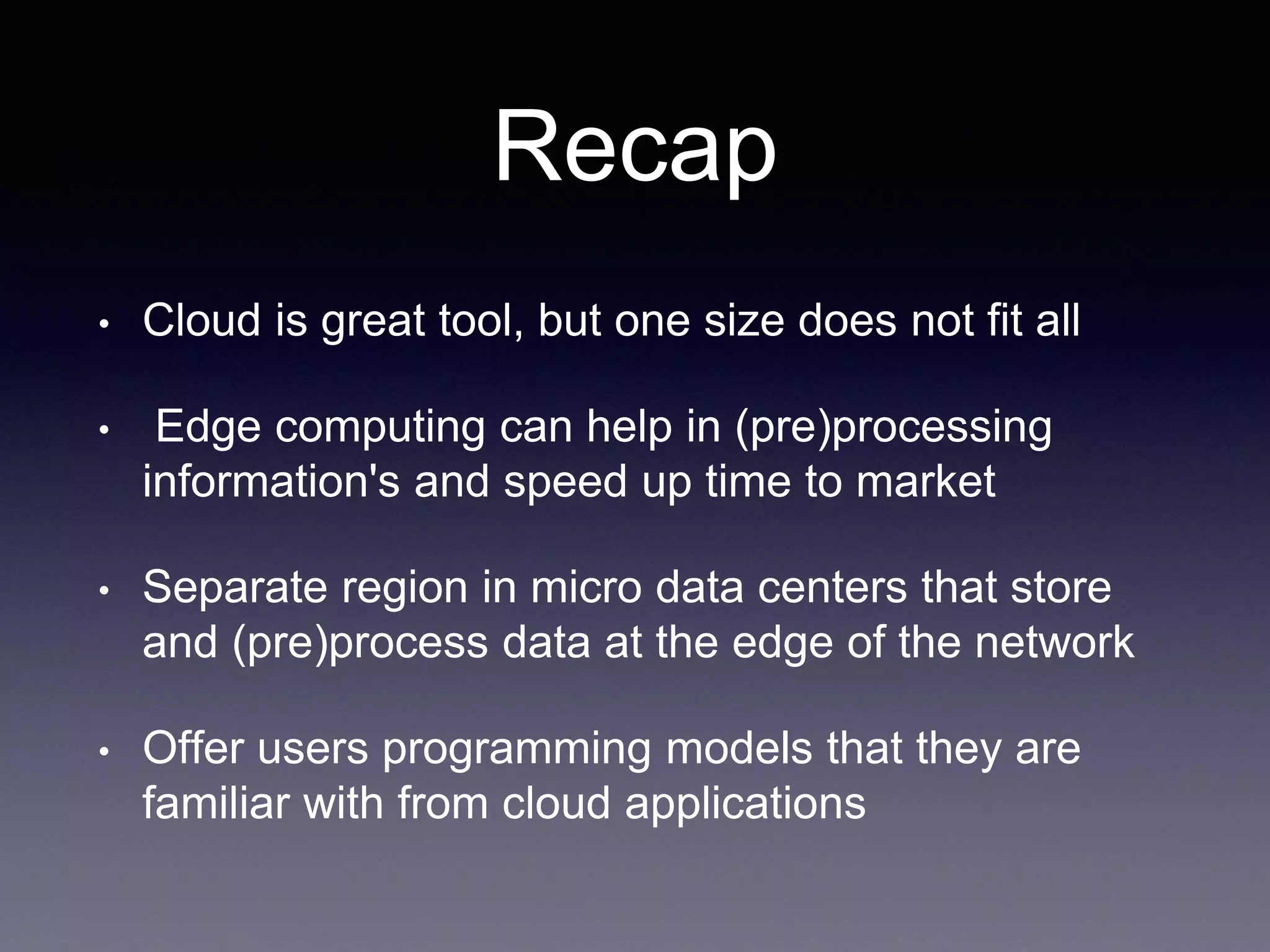 Edge computing system for large scale distributed sensing systems | PPTX | Cloud Computing ...