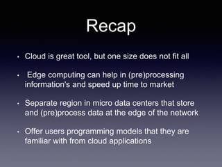 Edge computing system for large scale distributed sensing systems | PPTX | Cloud Computing ...