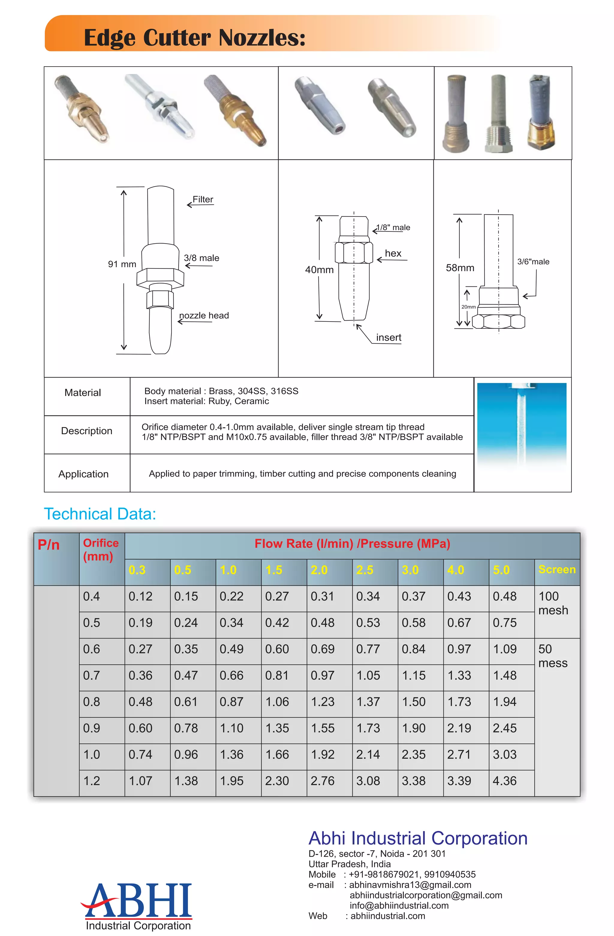 Edge cutter nozles | PDF