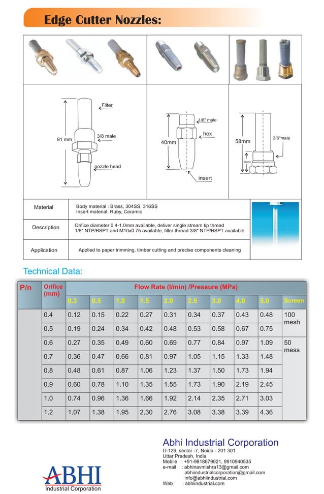 Edge cutter nozles | PDF