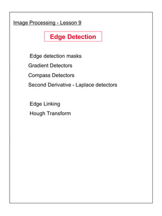 Edge detection | PDF | Cameras and Camcorders | Consumer Electronics