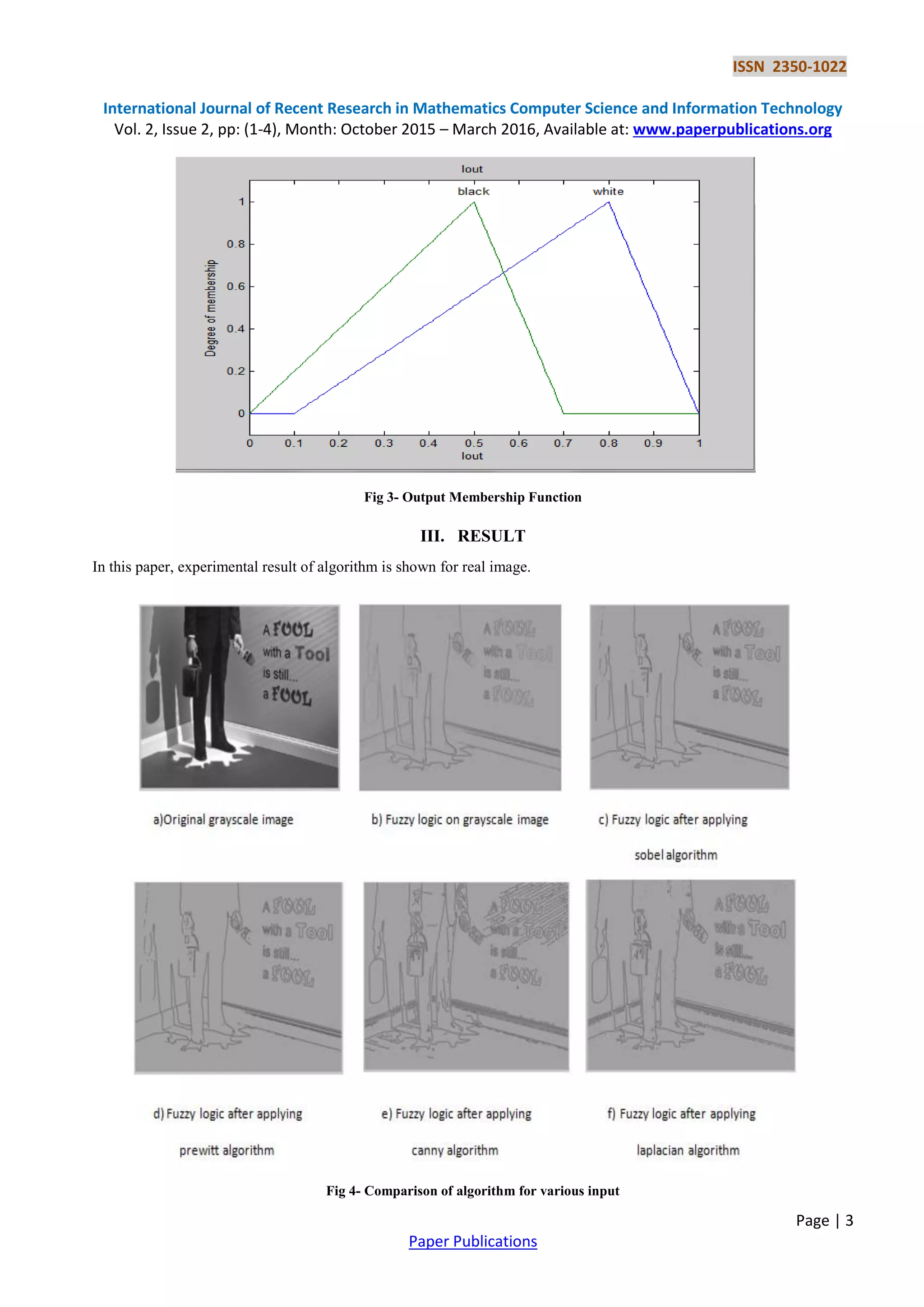 Edge Detection Using Fuzzy Logic With Varied Inputs Pdf