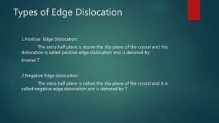 Edge dislocation | PPTX