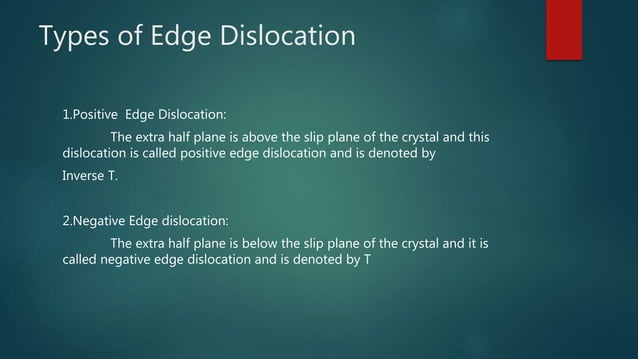 Edge dislocation | PPTX