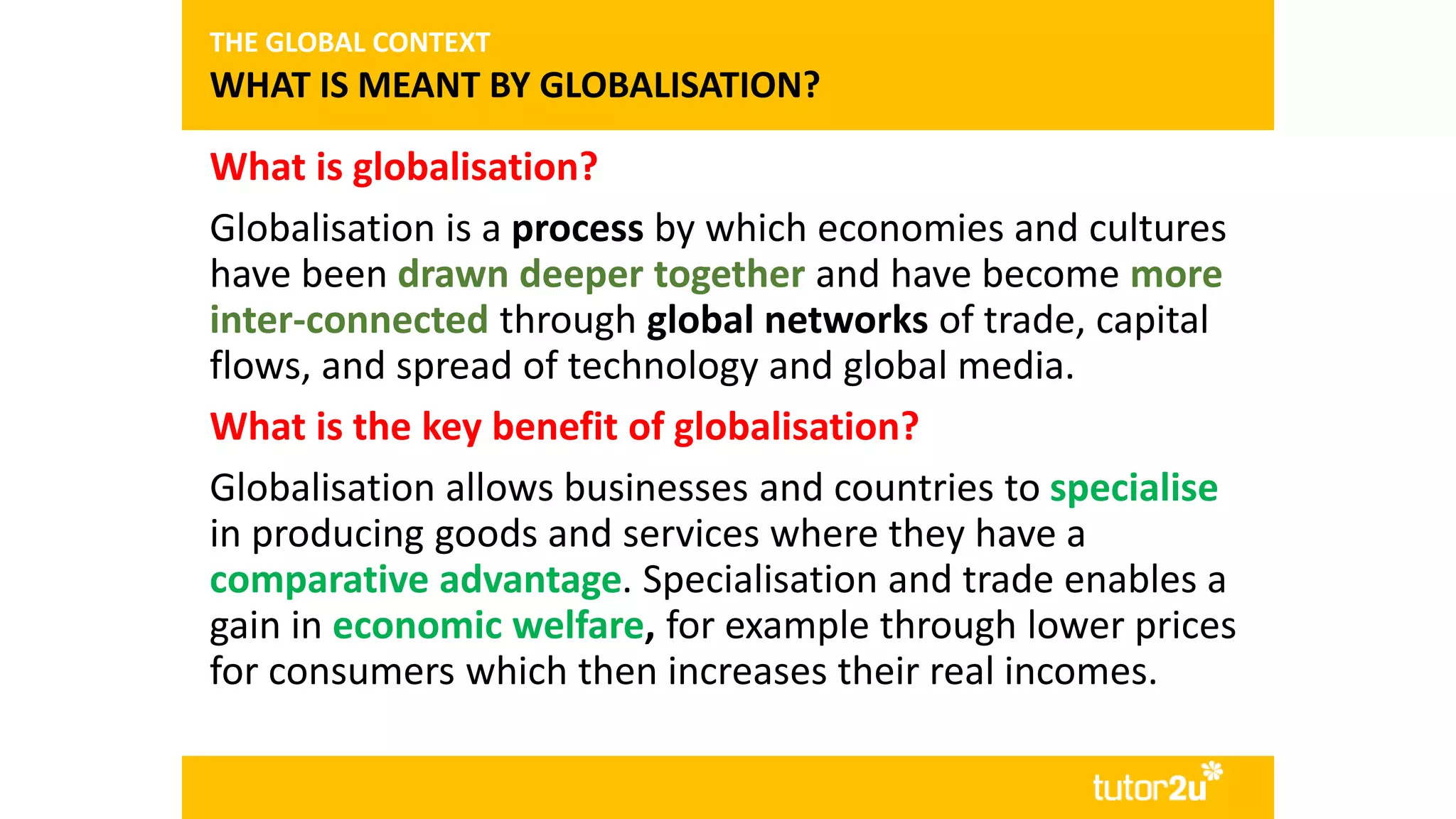 Economics of Globalisation | PPTX