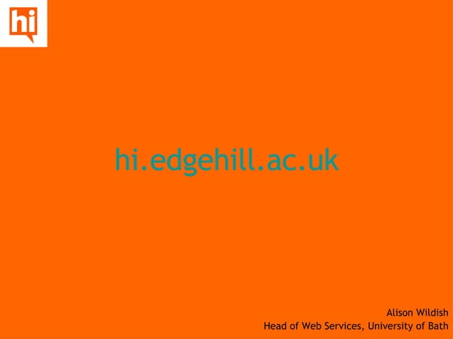 Edgehill presentation | PPT