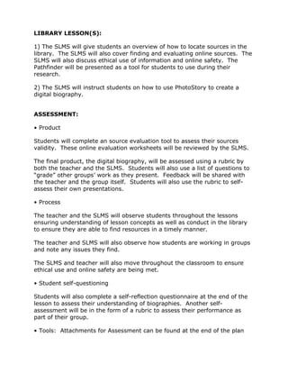 Information Literacy Plan | DOC