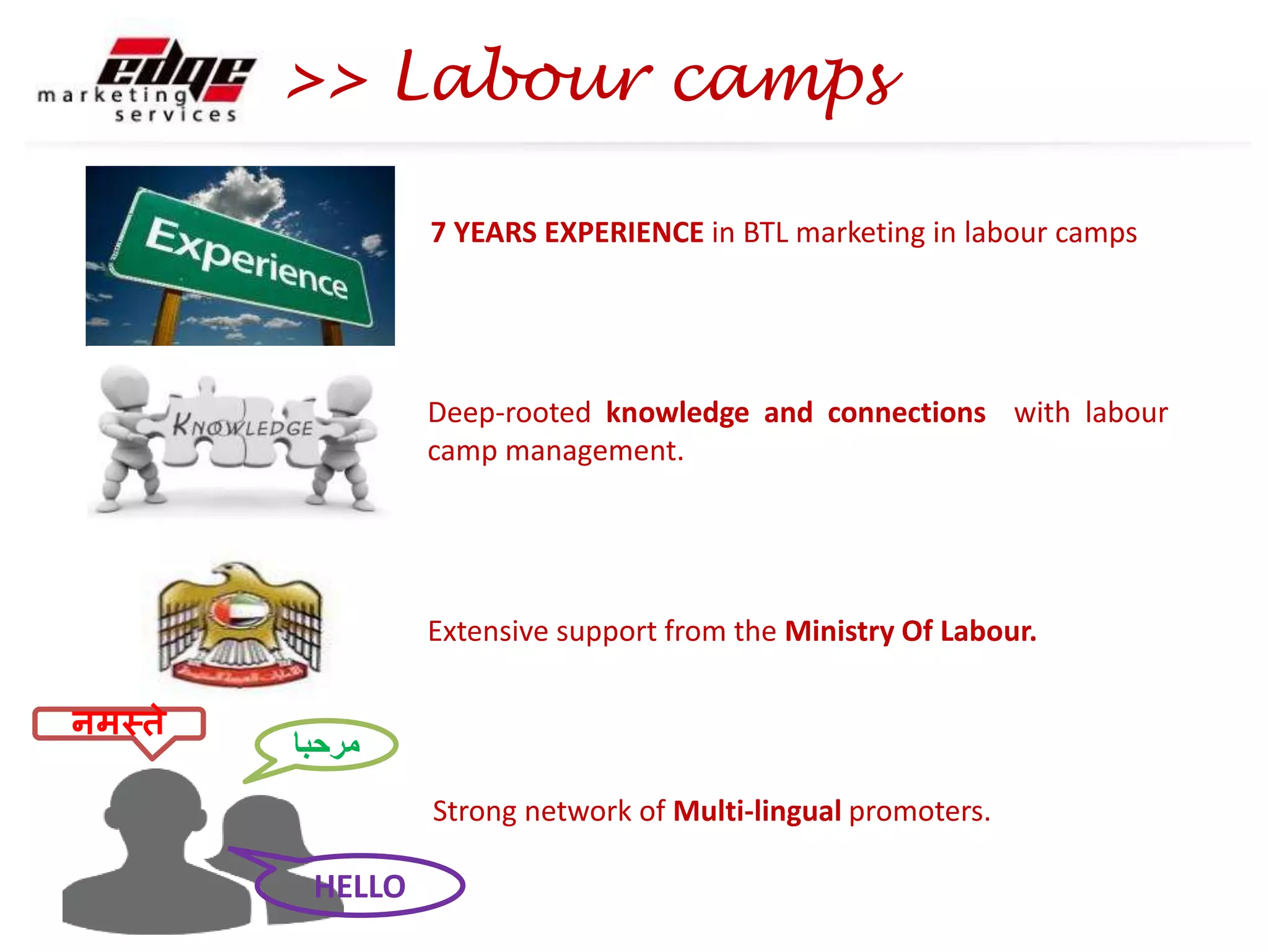Edge marketing - labour camp activation | PPT