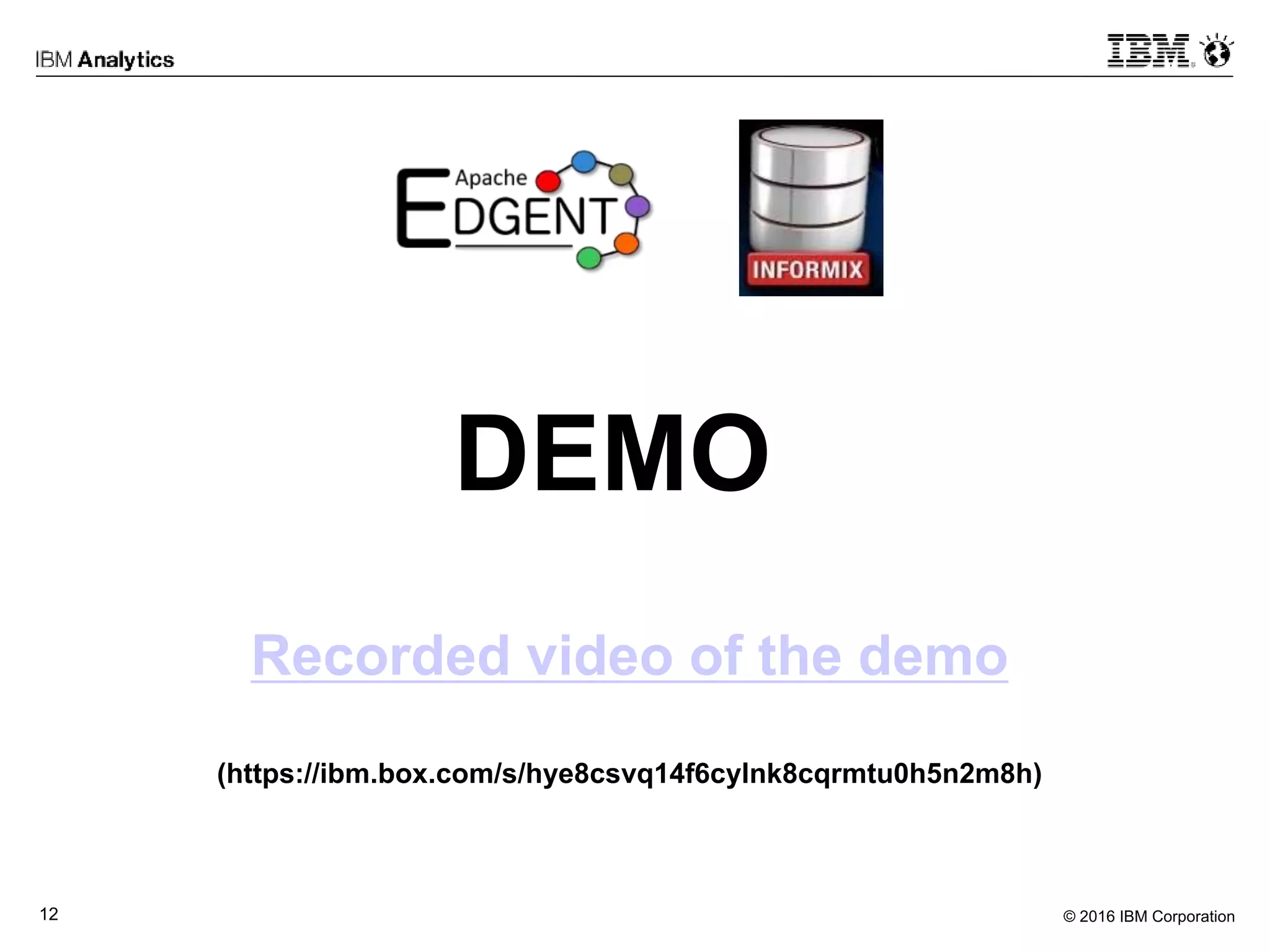 IoT Analytics from Edge to Cloud - using IBM Informix | PPTX | Databases | Computer Software and ...