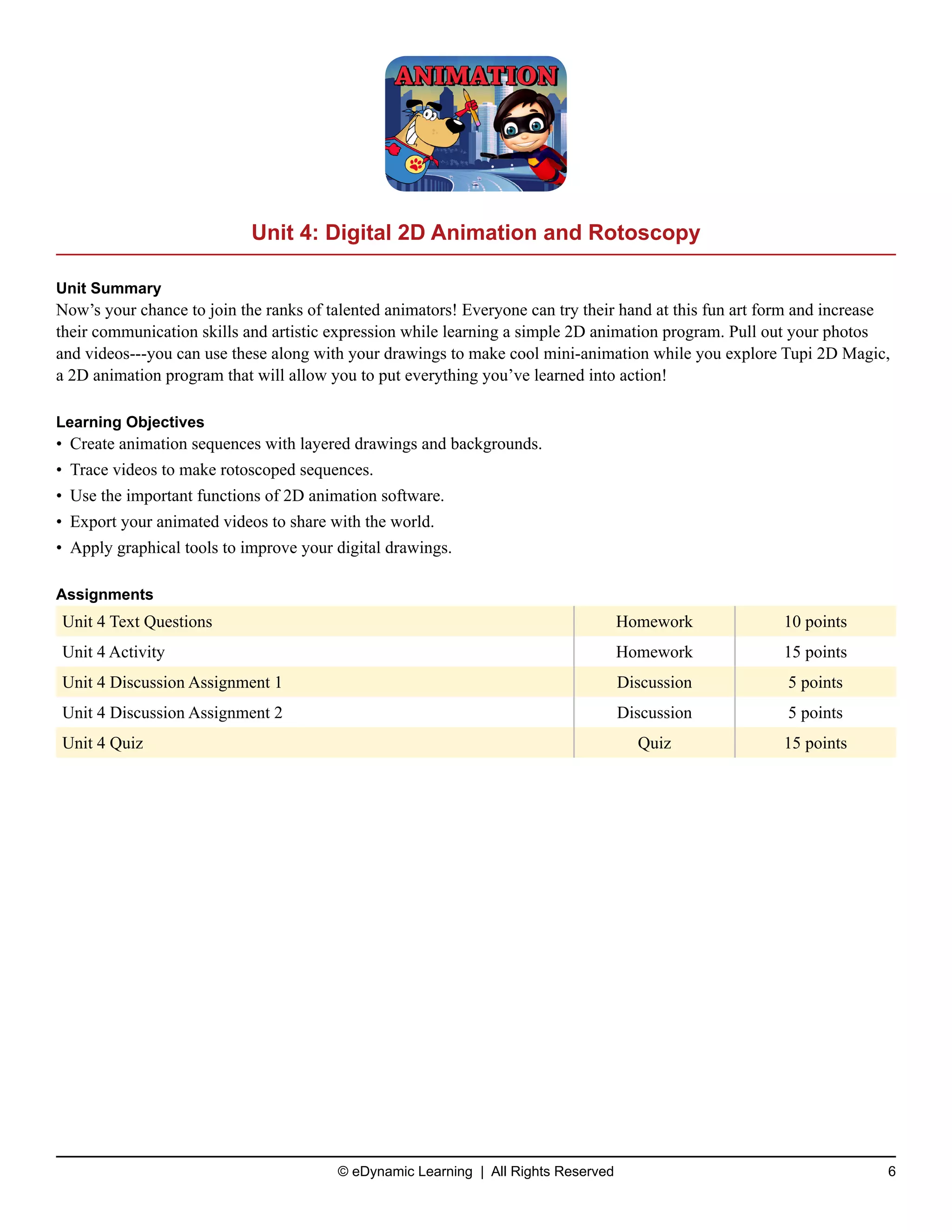 Edgenuity syllabus-animation | PDF