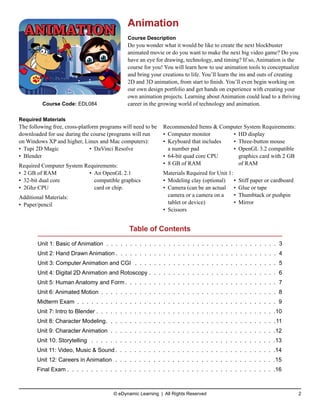 Edgenuity syllabus-animation | PDF