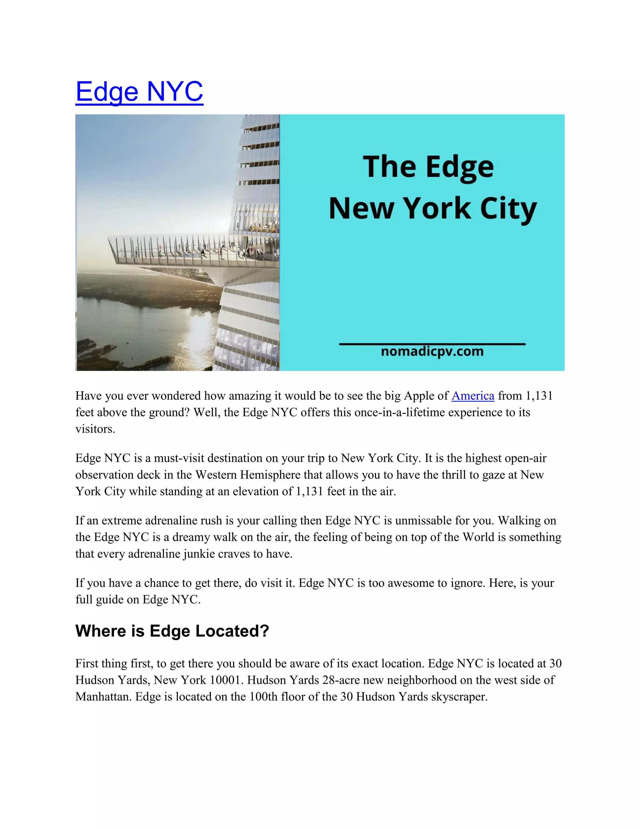 Edge- New York City | PDF