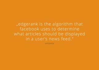 Facebook Edgerank | PPT | Free Download