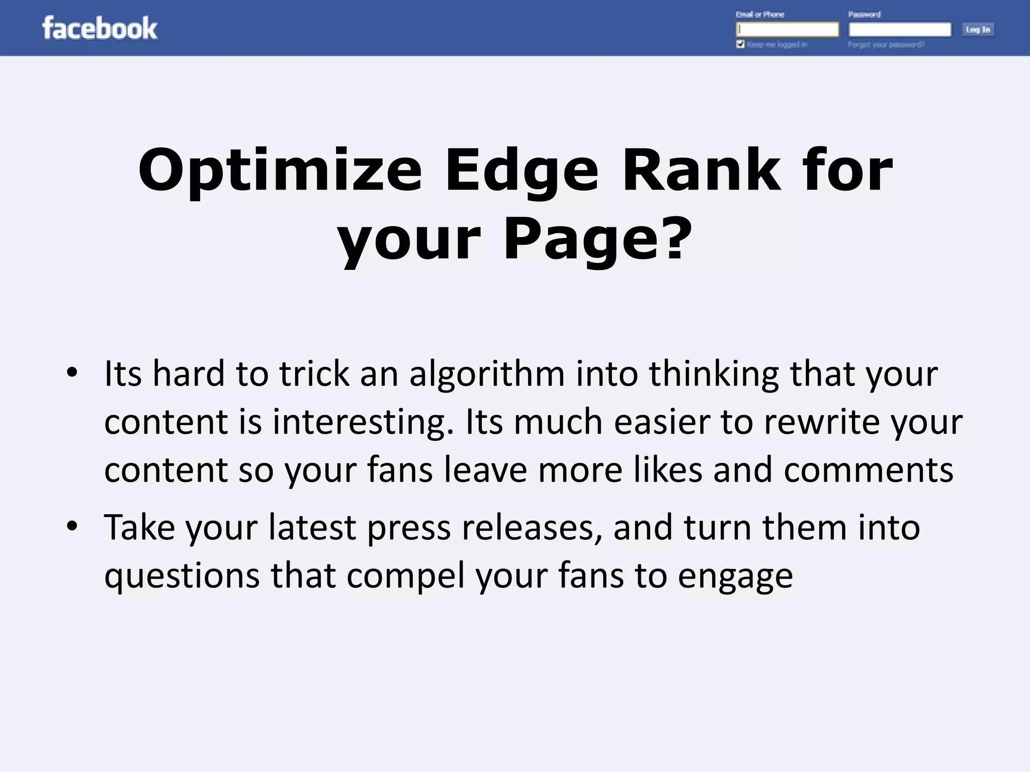 Edge rank algorithm | PPTX