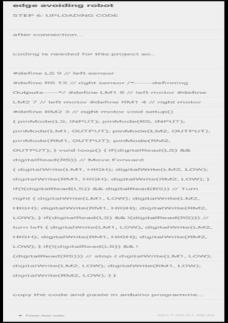 Edge avoiding arduino robot | PDF