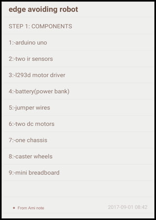 Edge avoiding arduino robot | PDF