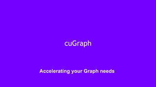 RAPIDS cuGraph – Accelerating all your Graph needs | PDF | Graphics ...