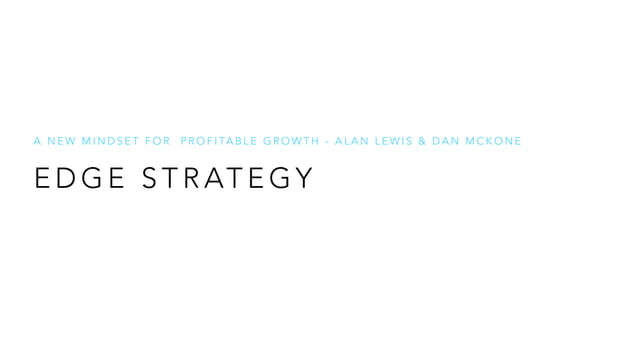 Edge strategy - Alan Lewis & Dan McKone | PDF