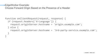 EdgeWorkers: Enabling Autonomous, Developer Friendly Programming at the ...