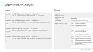 EdgeWorkers: Enabling Autonomous, Developer Friendly Programming at the Edge | PPT