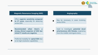 Epidural hematoma management and treatment | PPTX