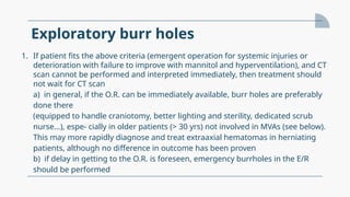 Epidural hematoma management and treatment | PPTX