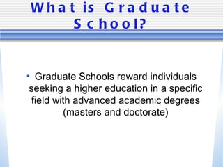 Graduate School Presentation | PPT