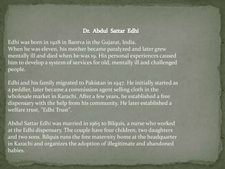Edhi’s positive mind | PPT