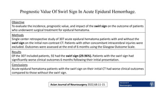 Neuroimaging Mastery Project Presentation #4: Acute Epidural Hematomas | PPT