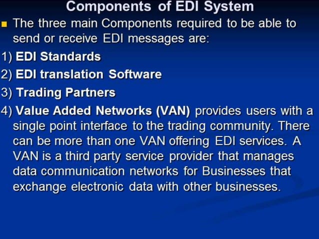EDI(ELECTRONIC DATA INTERCHANGE) | PPTX