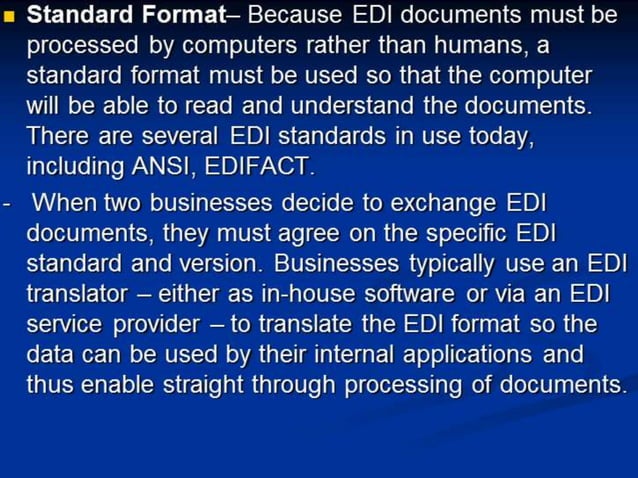 EDI(ELECTRONIC DATA INTERCHANGE) | PPTX