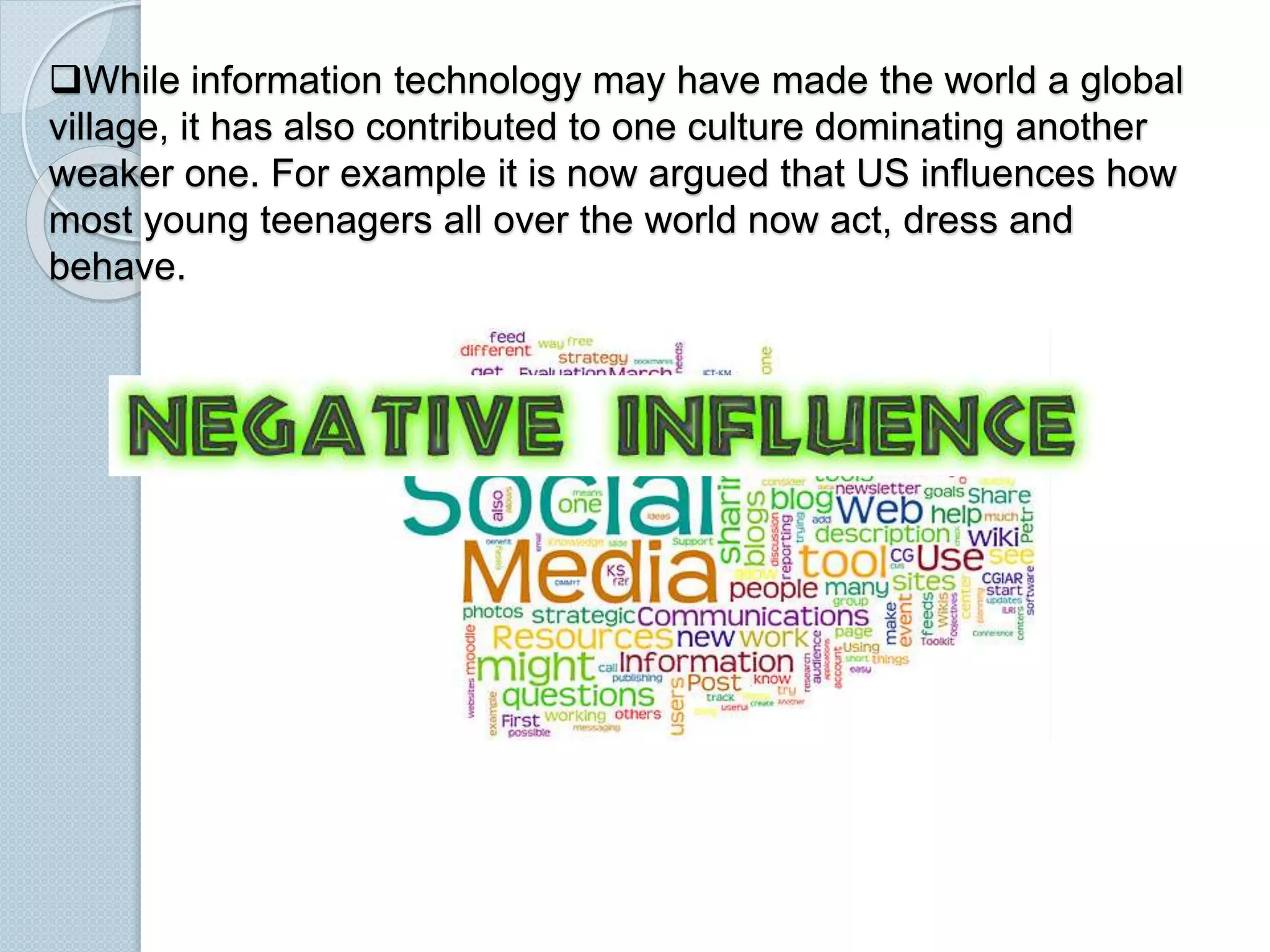 Information technology and its impact on society | PPTX