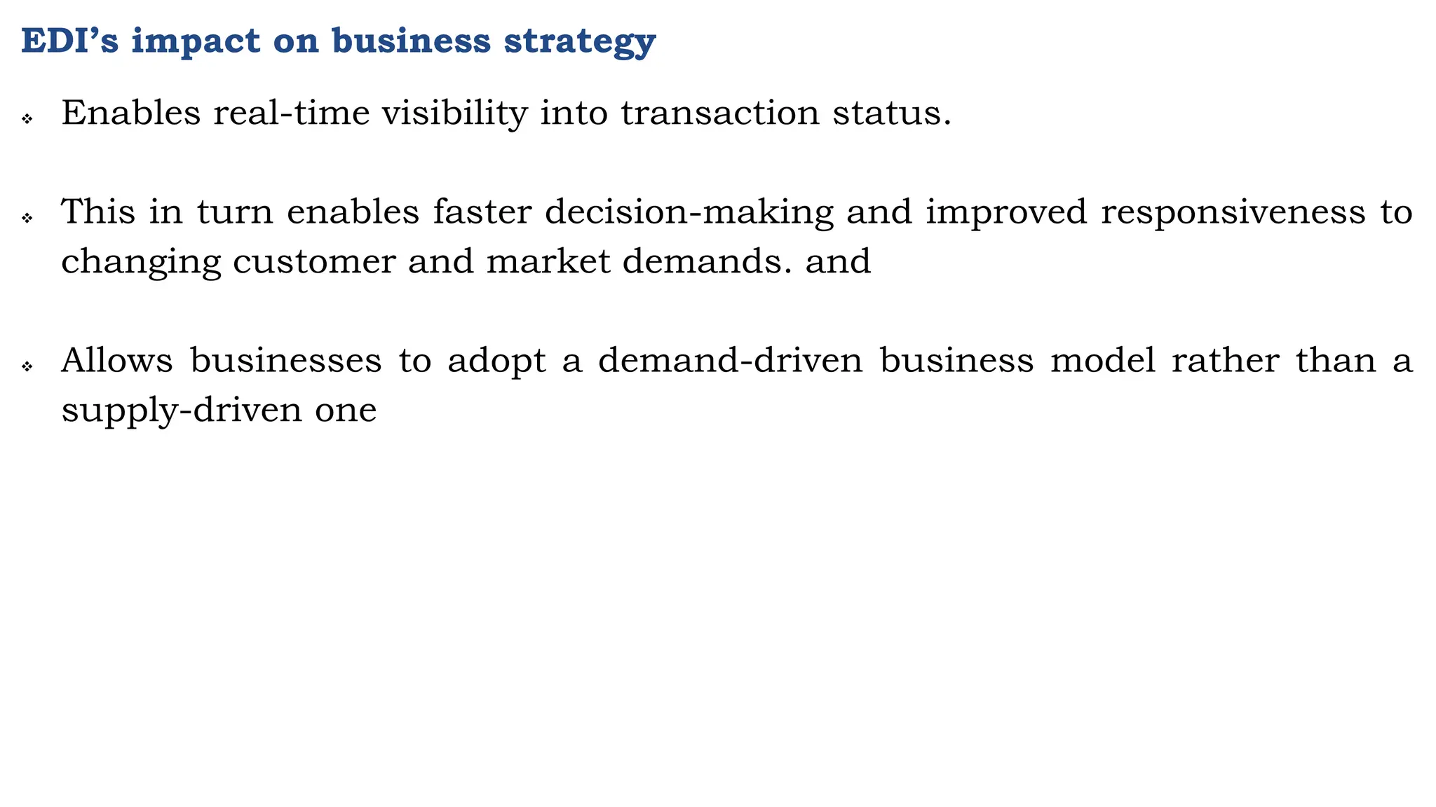 Electronic data Interchange which is there in information systems and ...