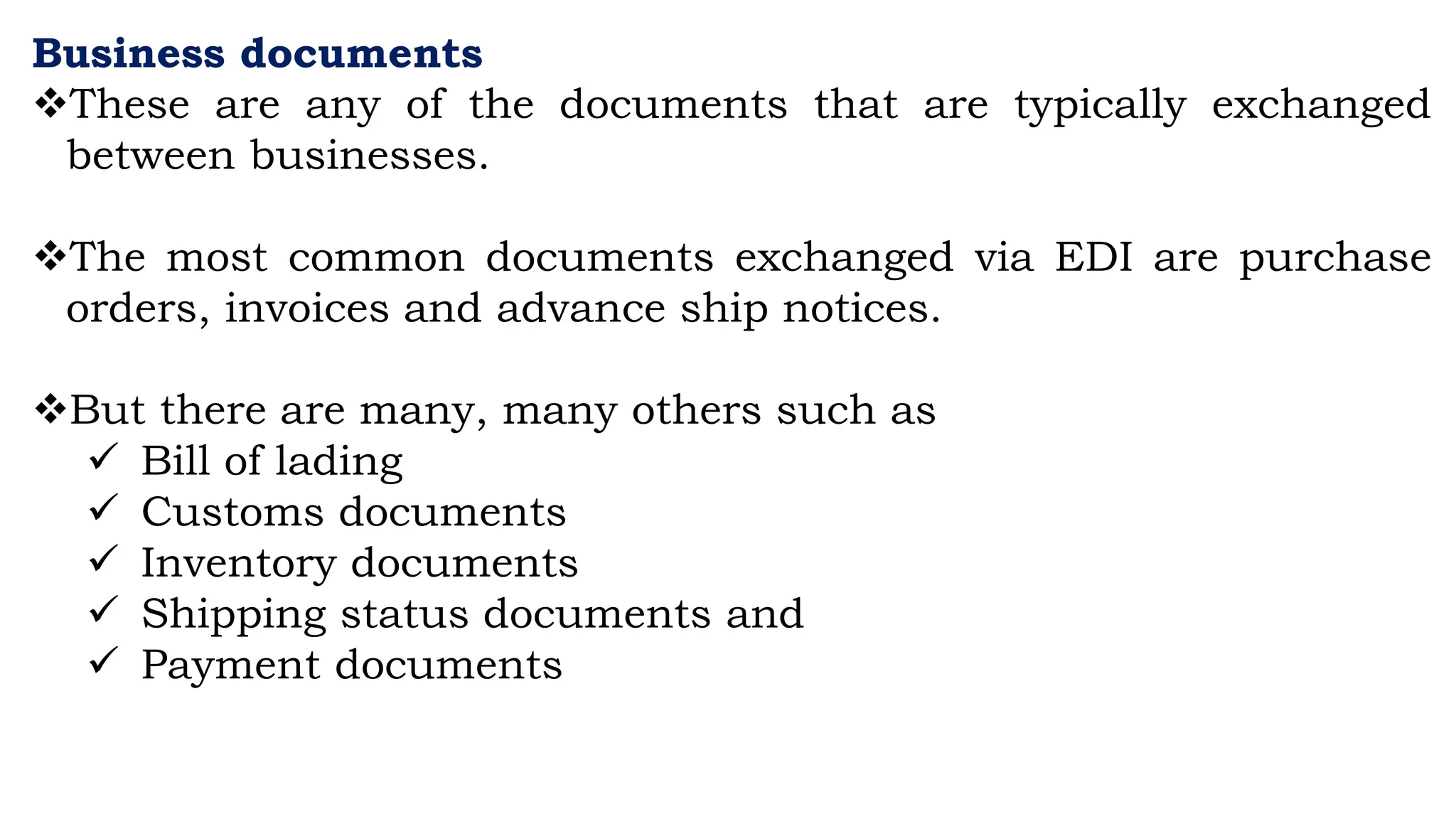 Electronic data Interchange which is there in information systems and ...
