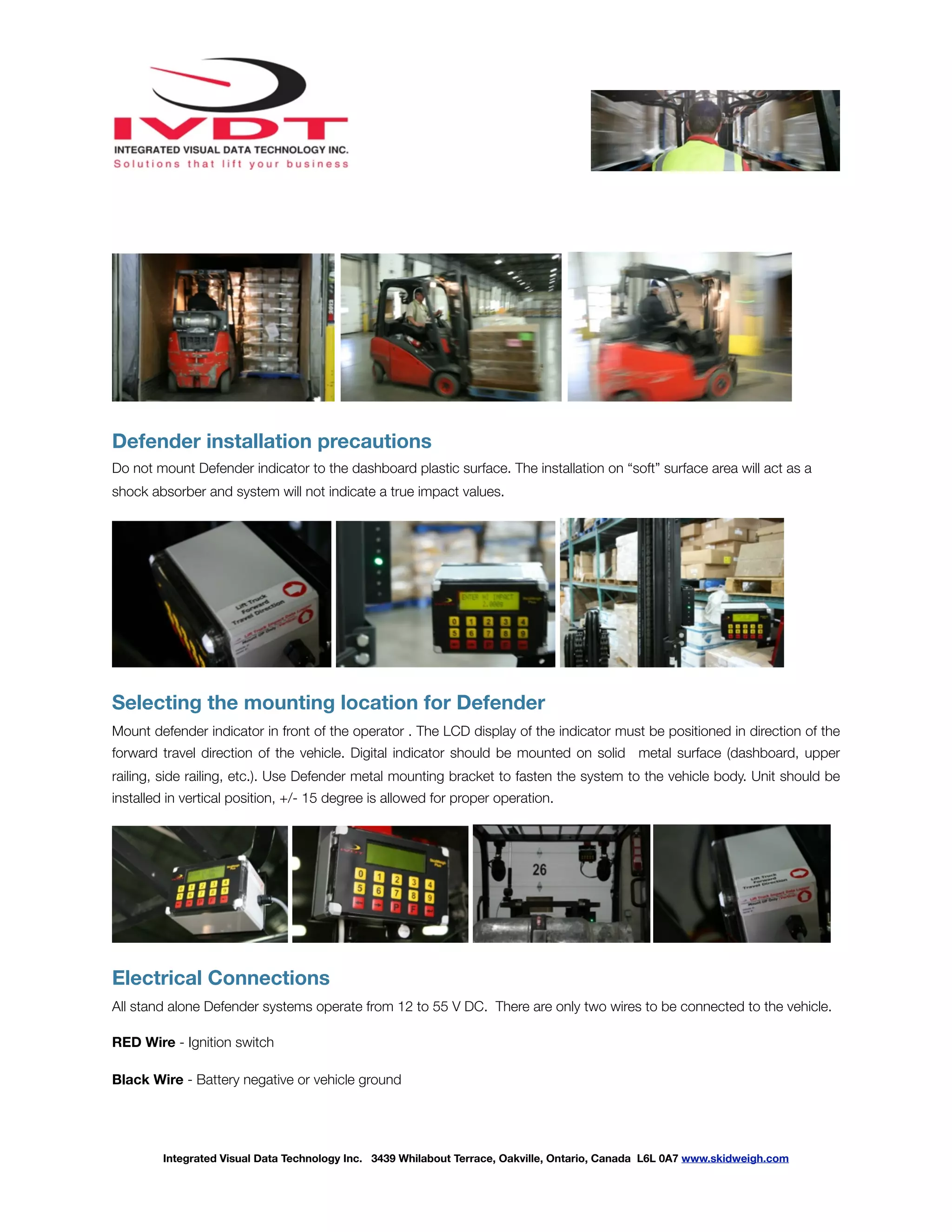 EDI- 3 Installation for lift truck impact detection & reporting | PDF