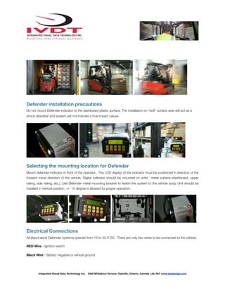 EDI- 3 Installation for lift truck impact detection & reporting | PDF